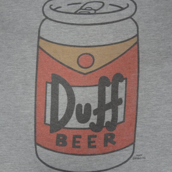 Simpsons | Shirts | The Simpsons Duff Beer Can Gray Large Tshirt K4 ...